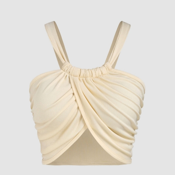 Cider | Tops | Nwt Cider Beige Crop Top | Poshmark